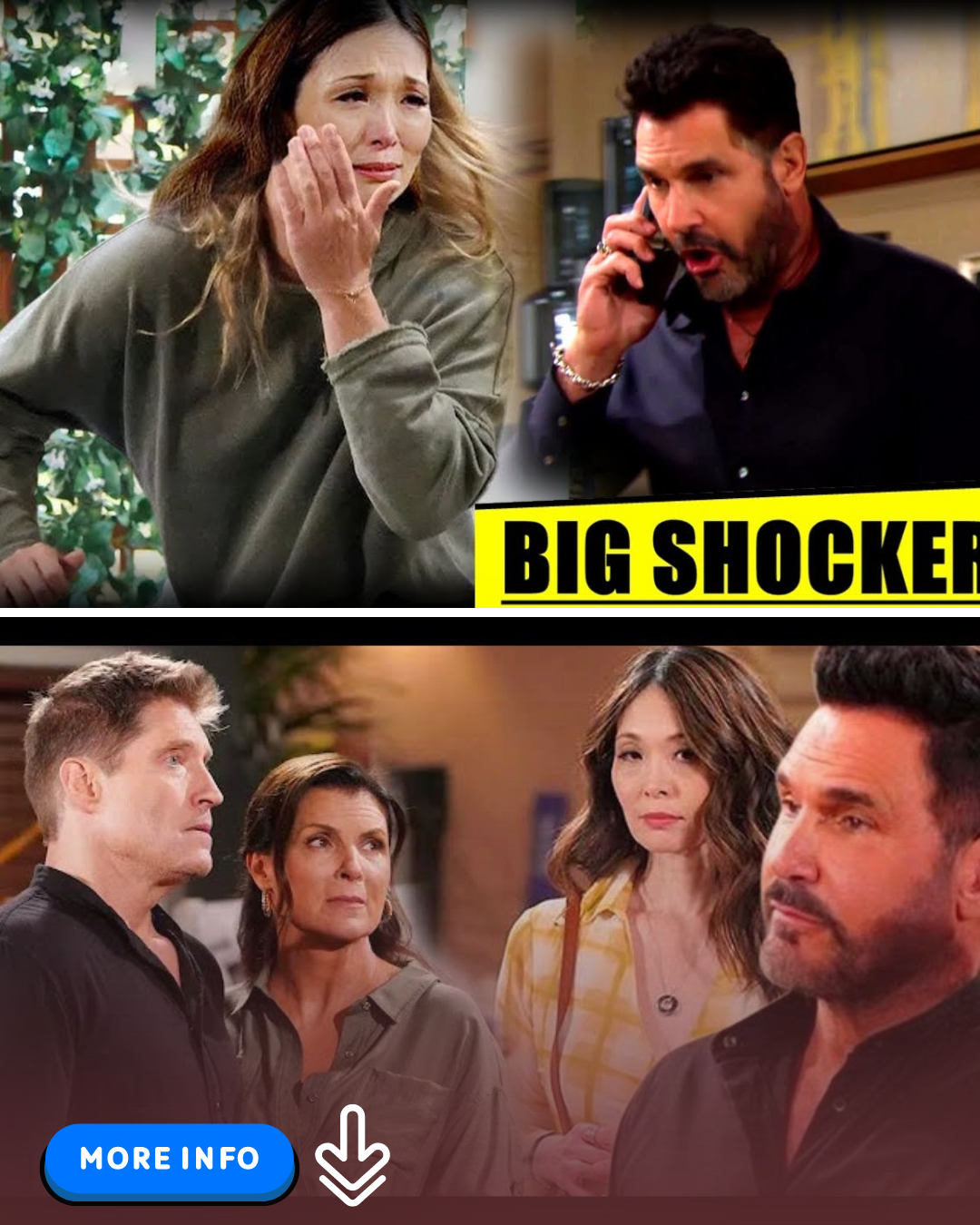 Poppy confesses to Bill a secret that leaves Bill stunned CBS The Bold ...